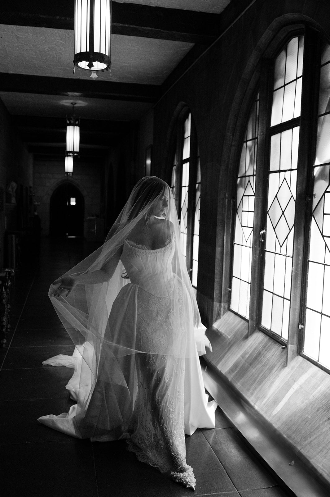 MIRAGE Sheer Drop Veil - Ethereal Veil with Blusher - Noon on the Moon