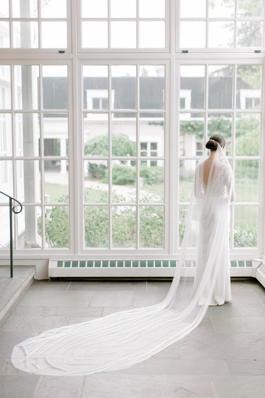 CHLOE French silk tulle draped veil | Noon on the Moon
