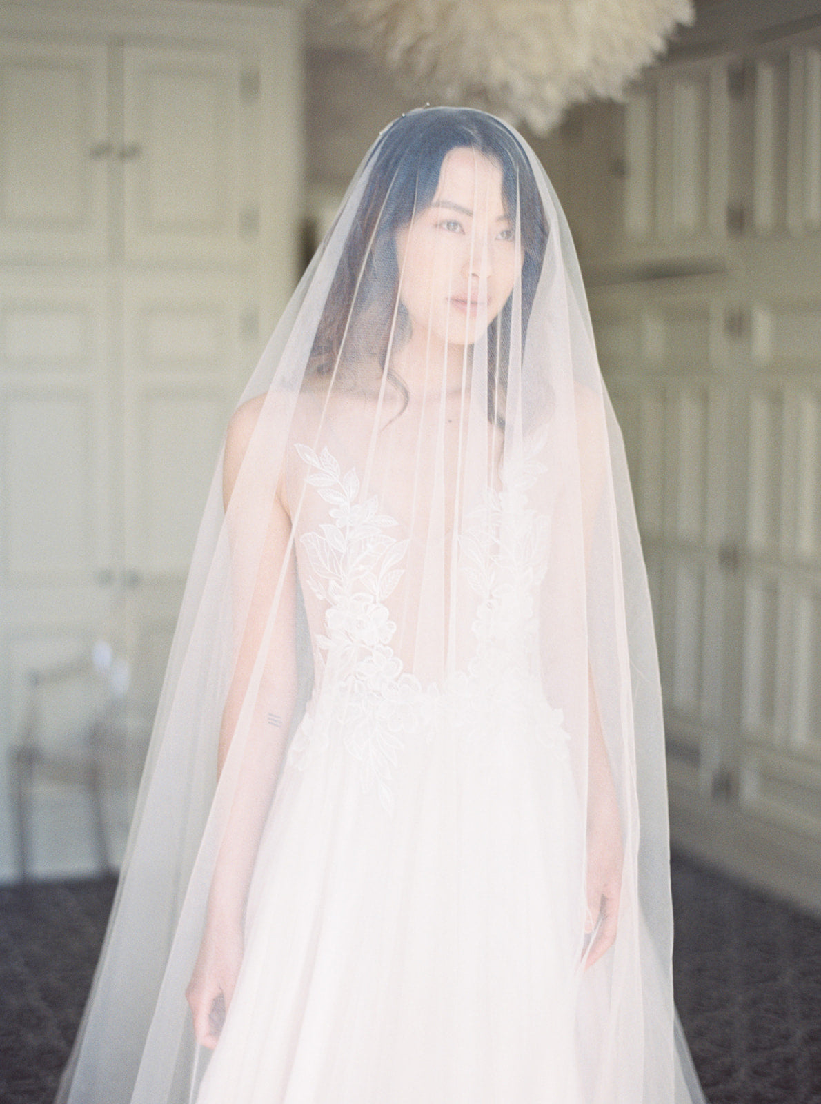 ELIZABETH | English Silk Tulle Wedding Veil – Noon on the Moon